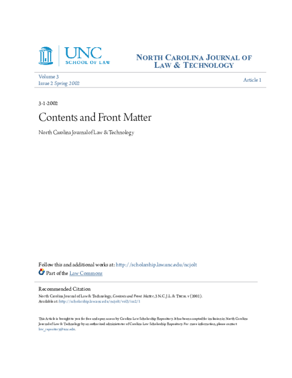 (PDF) Contents and front matter