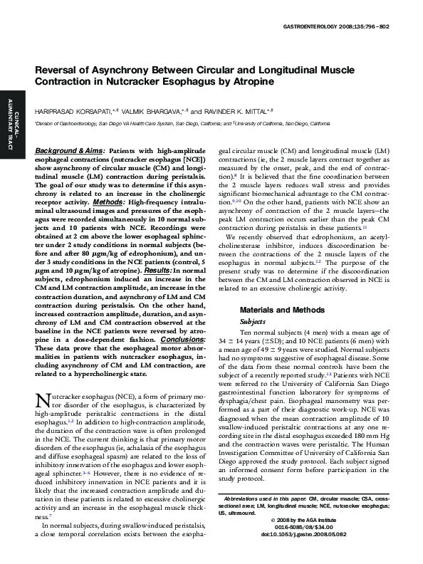(PDF) Reversal of Asynchrony Between Circular and Longitudinal Muscle ...