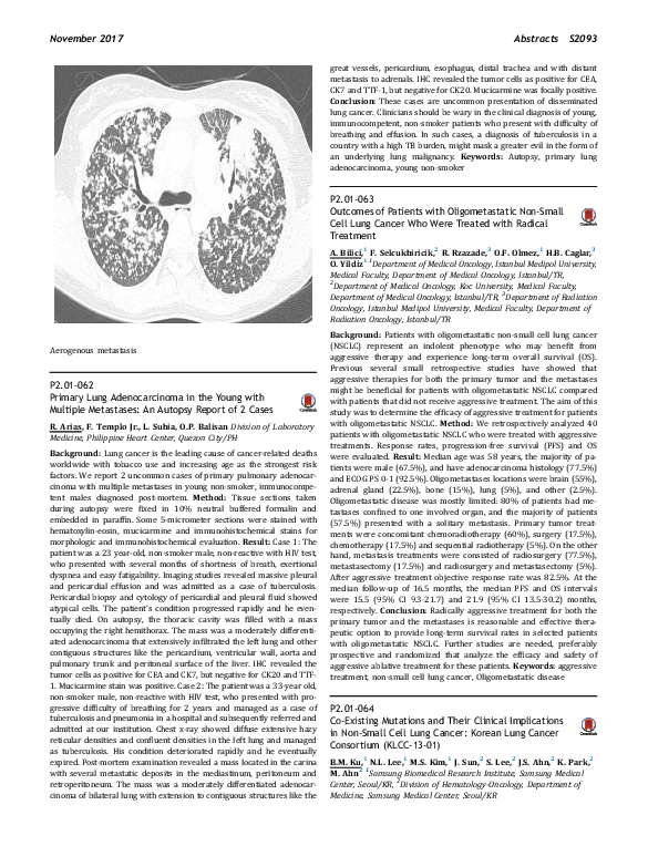 (PDF) P2.01-062 Primary Lung Adenocarcinoma in the Young with Multiple Metastases: An Autopsy ...
