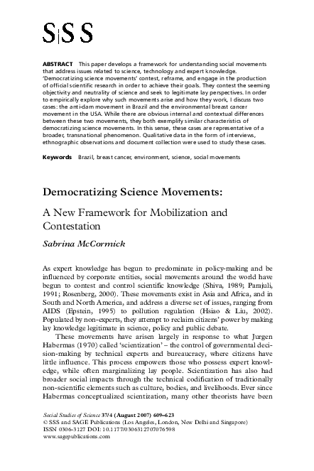 (PDF) Democratizing Science Movements