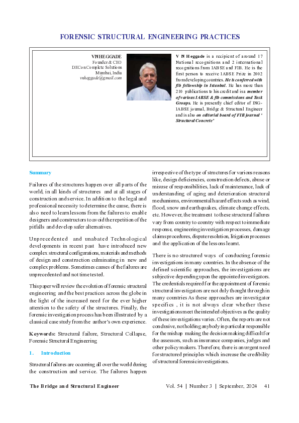 (PDF) FORENSIC STRUCTURAL ENGINEERING PRACTICES