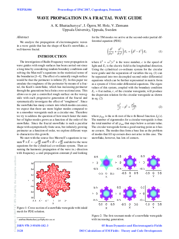 Pdf Wave Propagation In A Fractal Wave Guide