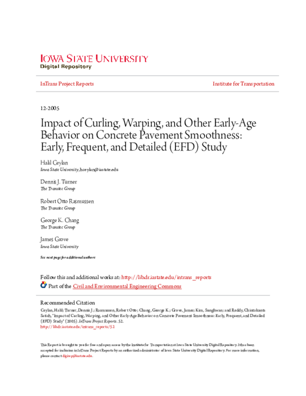 (PDF) Impact of Curling, Warping, and Other Early-Age Behavior on ...