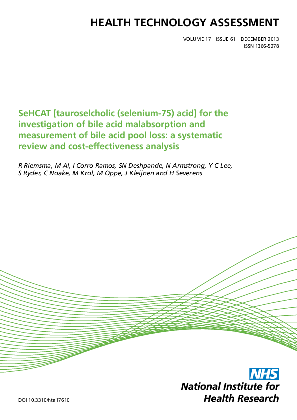 (PDF) SeHCAT [tauroselcholic (selenium-75) acid] for the investigation ...