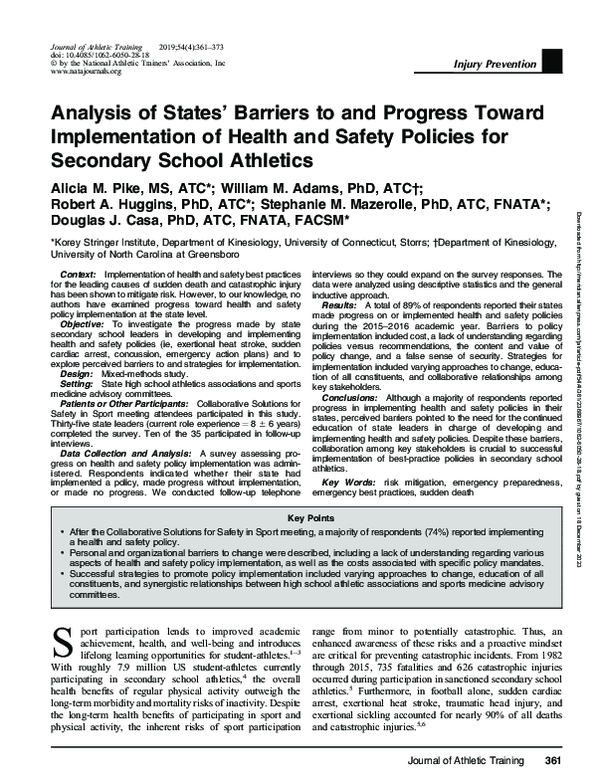 (PDF) Analysis of States' Barriers to and Progress Toward ...