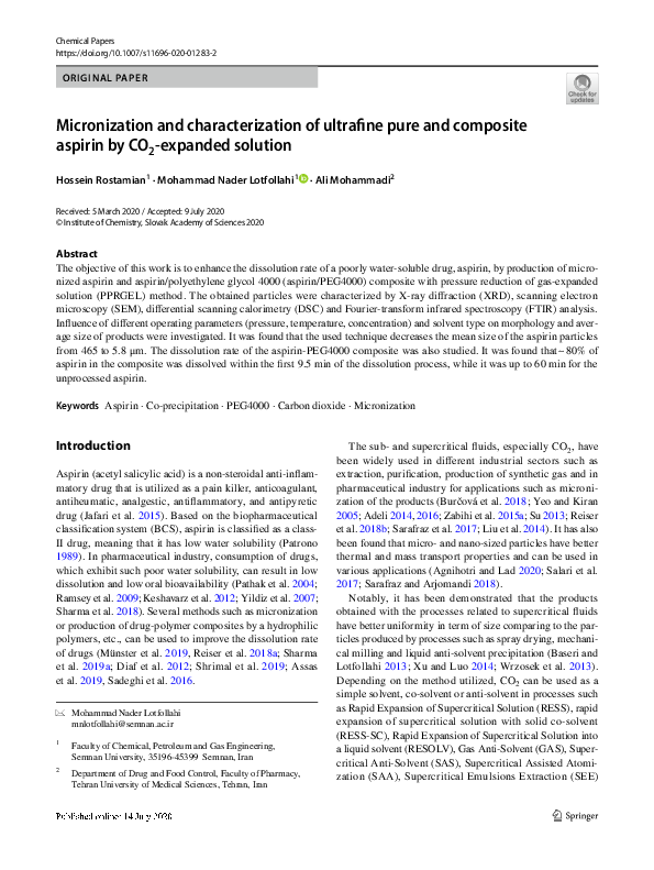 (PDF) Micronization and characterization of ultrafine pure and ...
