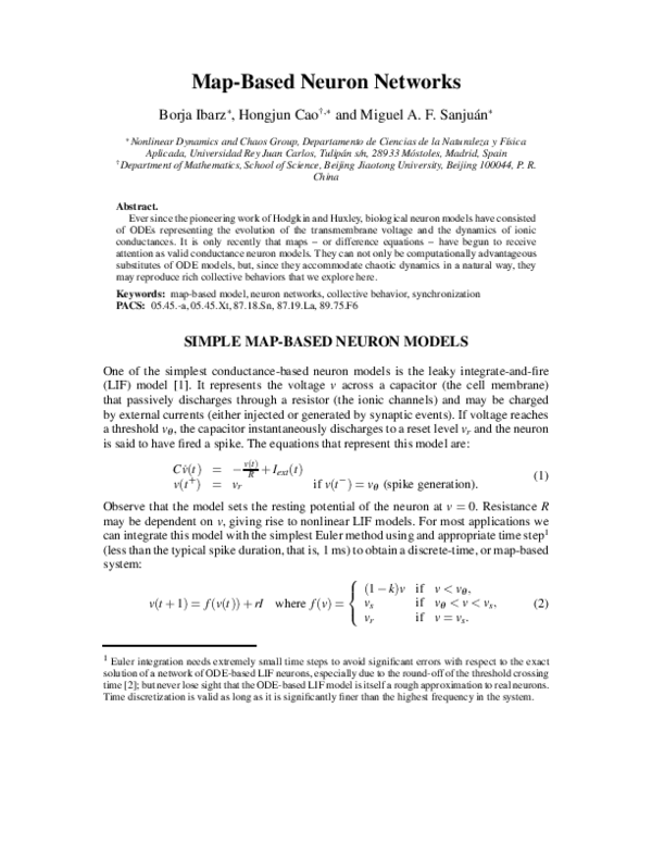 (PDF) Map-based neuron networks