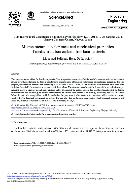(PDF) Microstructure Development and Mechanical Properties of Medium ...