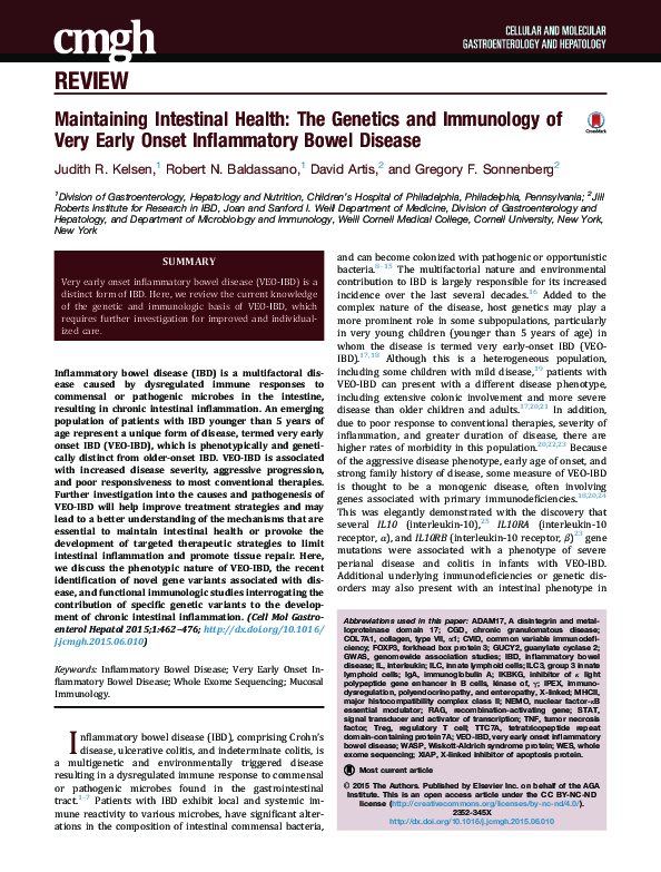 (PDF) Maintaining Intestinal Health: The Genetics and Immunology of ...