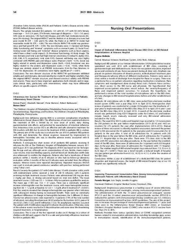 (PDF) O-022 Intravenous Iron Sucrose for Treatment of Iron Deficiency ...
