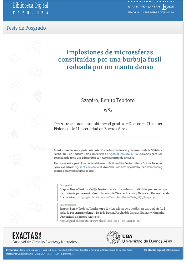 (PDF) Implosiones de constituídas por una rodeada por un manto denso