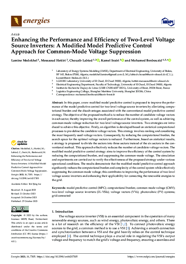 (PDF) Enhancing the Performance and Efficiency of Two-Level Voltage ...