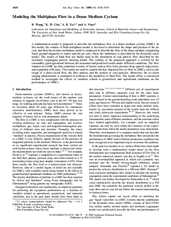 (PDF) Modeling the Multiphase Flow in a Dense Medium Cyclone