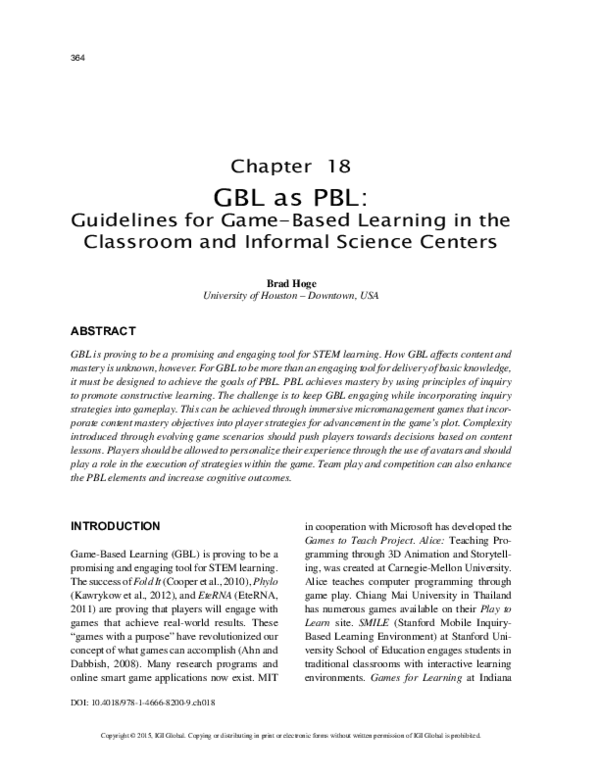 (PDF) GBL as PBL