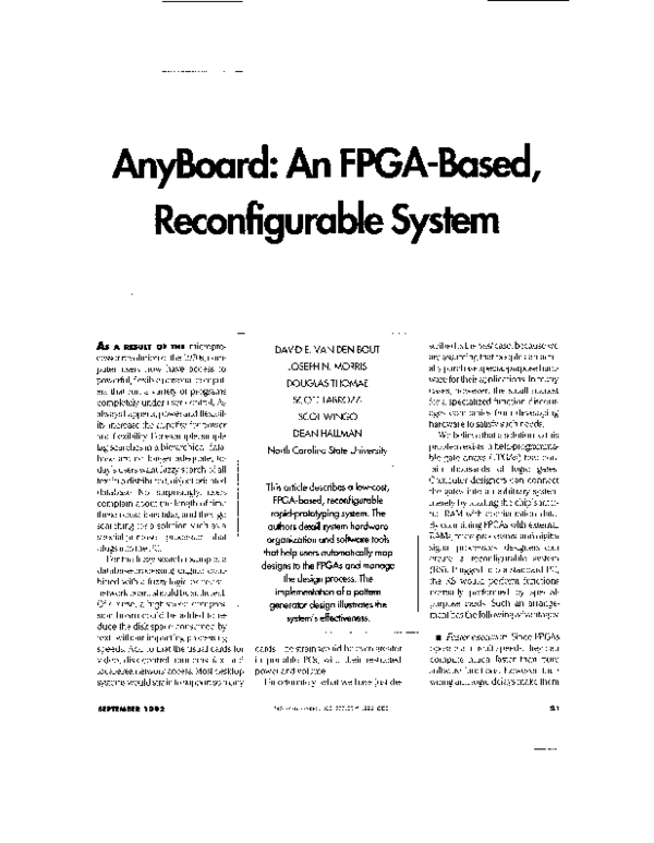 (PDF) AnyBoard: an FPGA-based, reconfigurable system