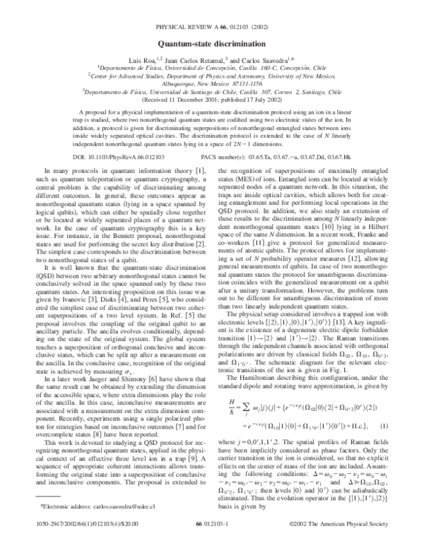 (PDF) Quantum-state discrimination