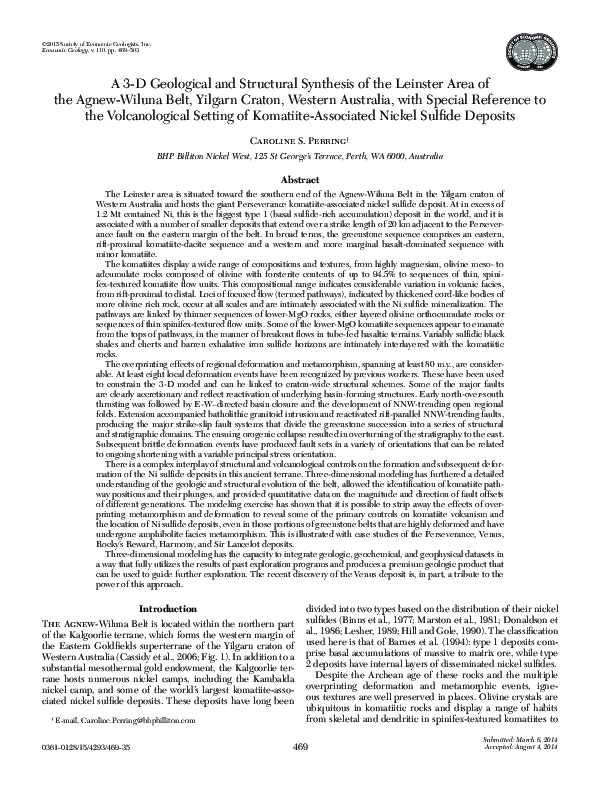 (PDF) A 3-D Geological and Structural Synthesis of the Leinster Area of ...