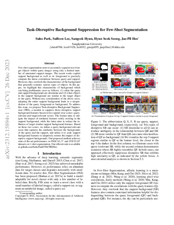 (PDF) Task-Disruptive Background Suppression for Few-Shot Segmentation