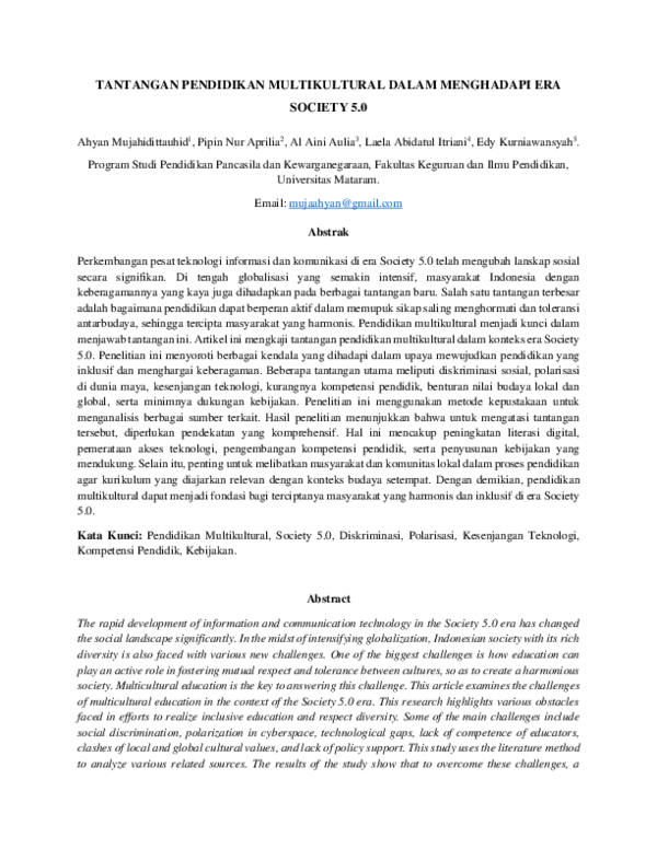 (PDF) Artikel Pend.Multikultural Kelompok