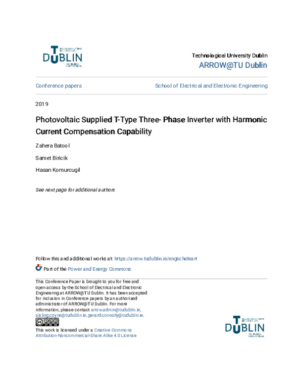 (PDF) T-Type Inverter for PV Systems with Harmonic Control