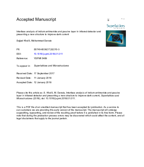(PDF) Interface analysis of indium antimonide and passive layer in ...