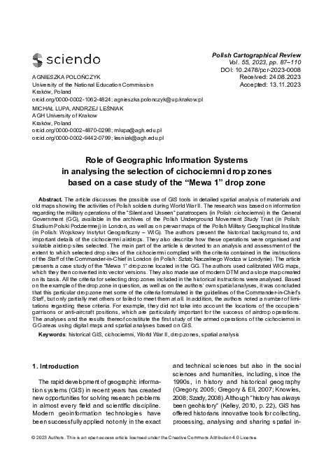 (PDF) Role of Geographic Information Systems in analysing the selection ...