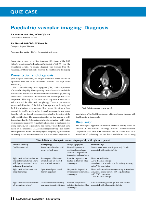 (PDF) Pediatric Vascular Imaging Techniques