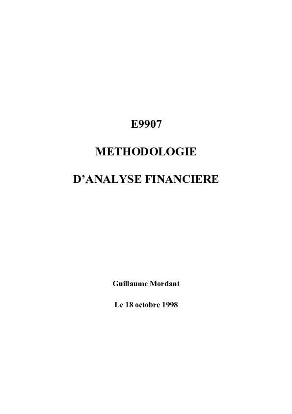 (PDF) Methodologie analyse financiere (1)