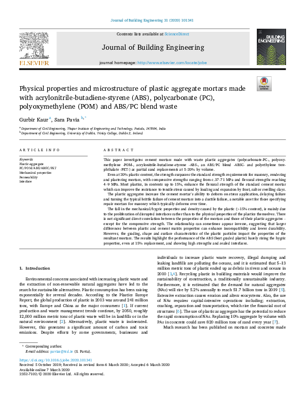 (PDF) Physical properties and microstructure of plastic aggregate ...