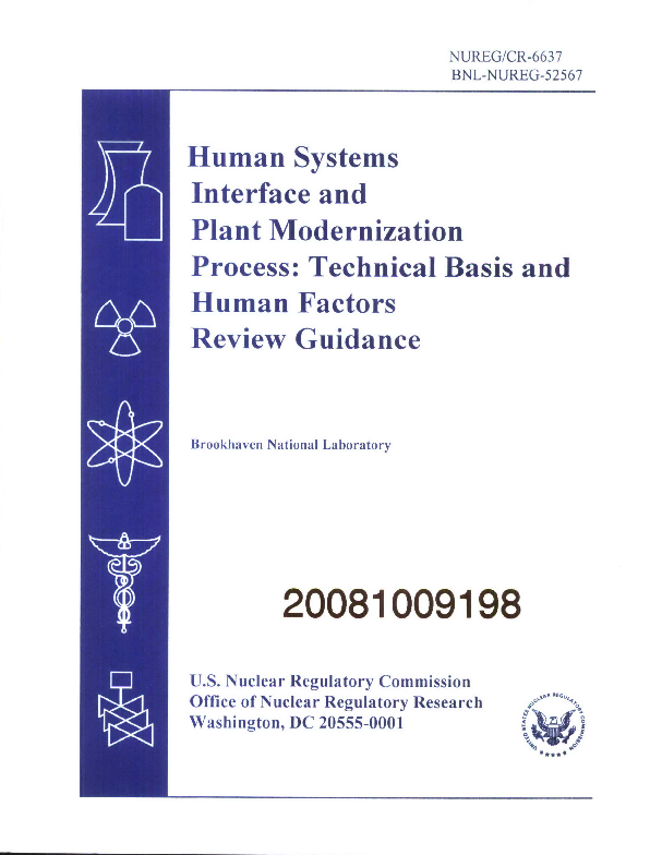 (PDF) Human Systems Interface and Plant Modernization Process ...