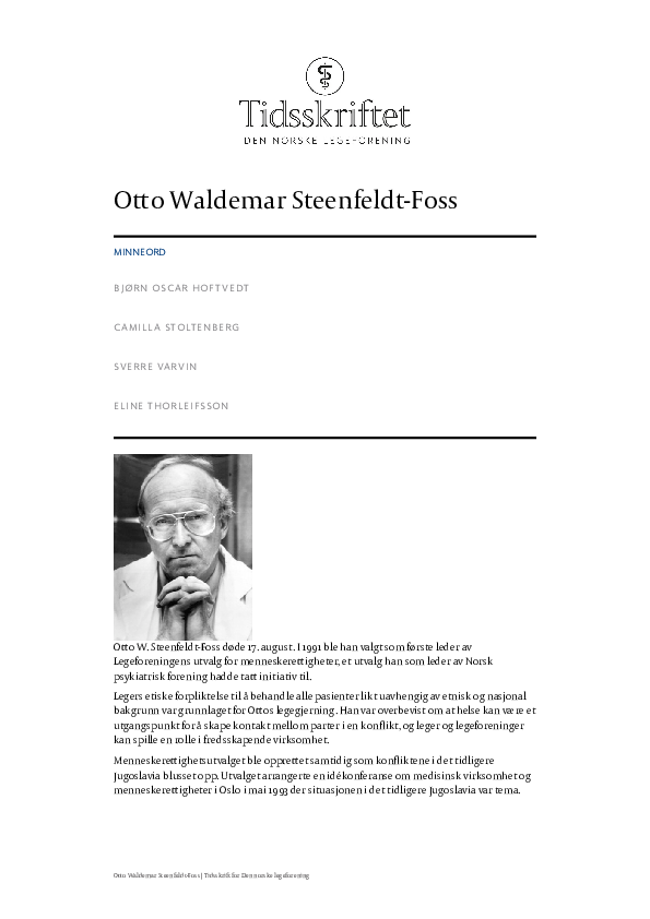 (PDF) Otto Waldemar Steenfeldt-Foss
