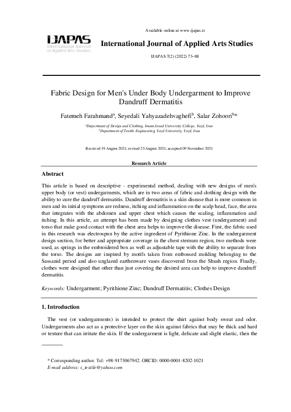 (PDF) Fabric Design for Men's Upper Body Undergarment to Improve ...