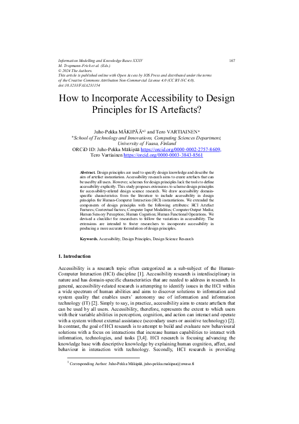 (PDF) How to Incorporate Accessibility to Design Principles for IS ...