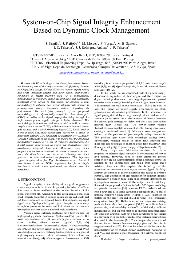 (PDF) System-on-Chip Signal Integrity Enhancement Based on Dynamic ...