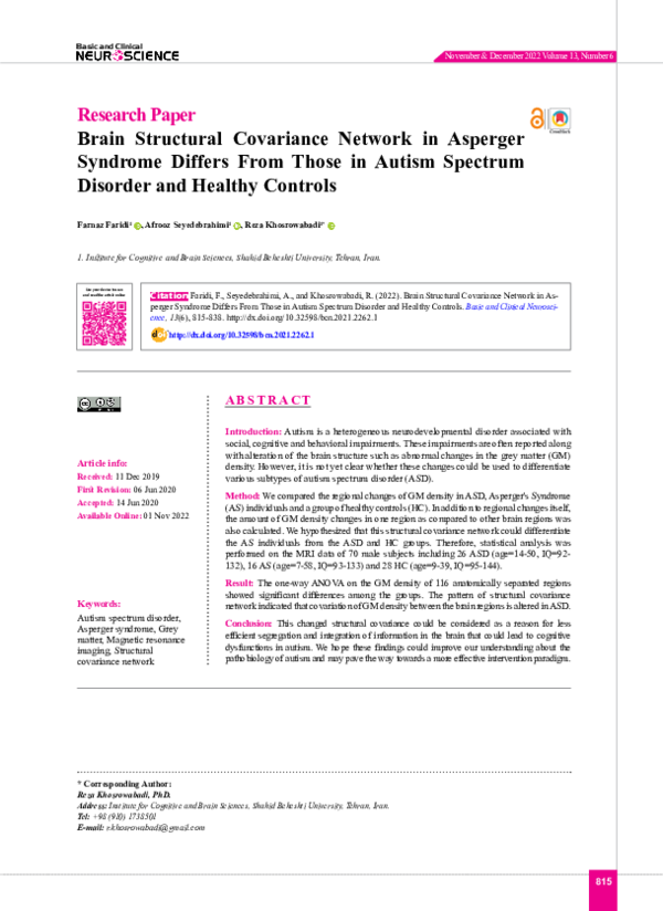 (PDF) Brain Structural Covariance Network in Asperger Syndrome Differs From Those in Autism ...