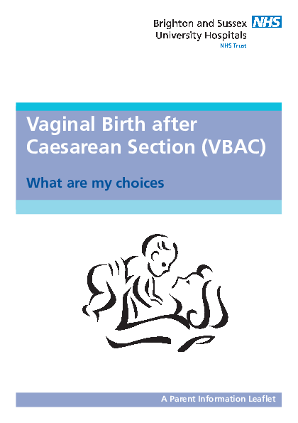 (PDF) Vaginal birth after caesarean section (VBAC)