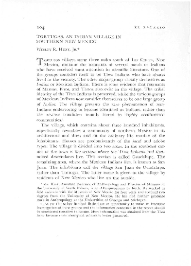(PDF) Tortugas, an Indian village in southern New Mexico / Wesley R ...