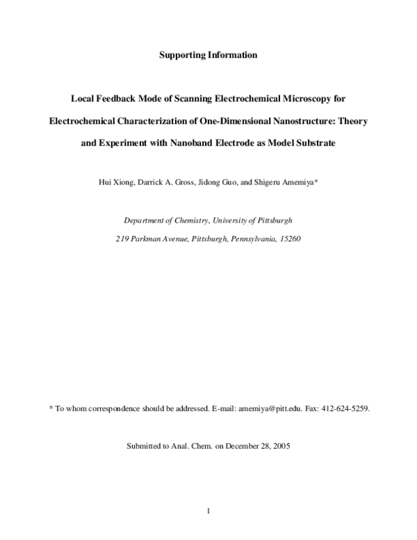 (PDF) Local Feedback Mode of Scanning Electrochemical Microscopy for Electrochemical ...