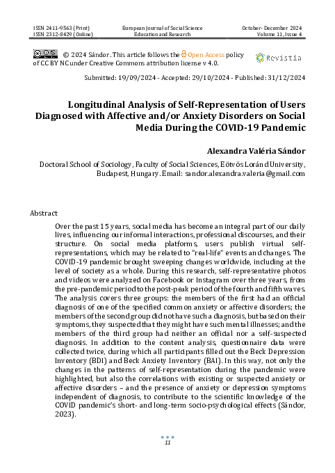 (PDF) Longitudinal Analysis of Self-Representation of Users Diagnosed ...