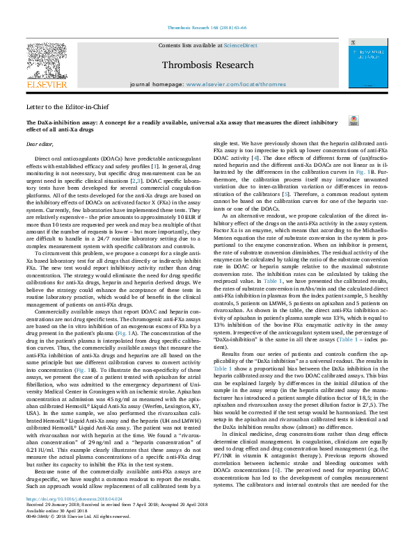 (PDF) The DaXa-inhibition assay: A concept for a readily available ...