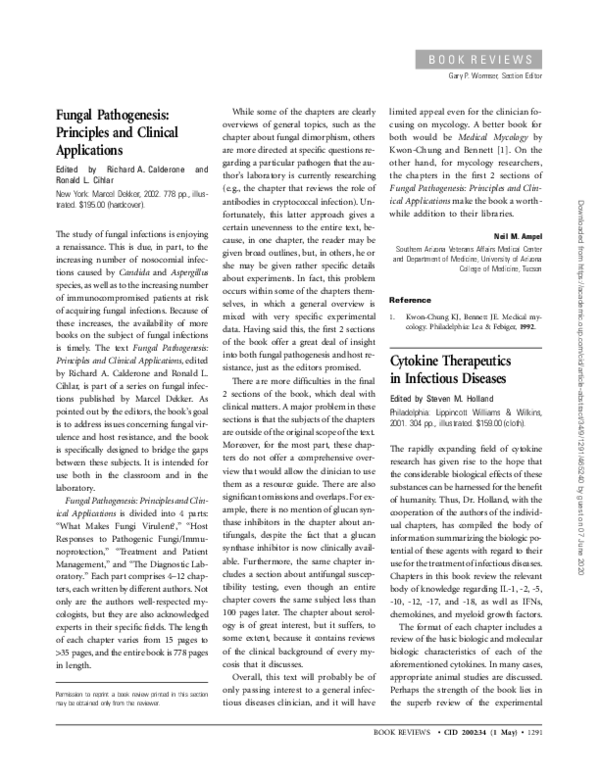 (PDF) Fungal Pathogenesis: Principles and Clinical Applications:Fungal ...