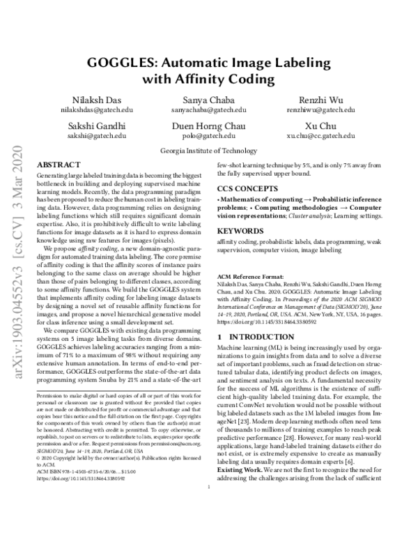 (PDF) GOGGLES: Automatic Image Labeling with Affinity Coding
