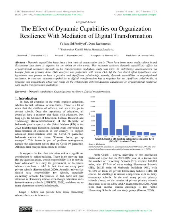 (PDF) The Effect of Dynamic Capabilities on Organization Resilience With Mediation of Digital ...