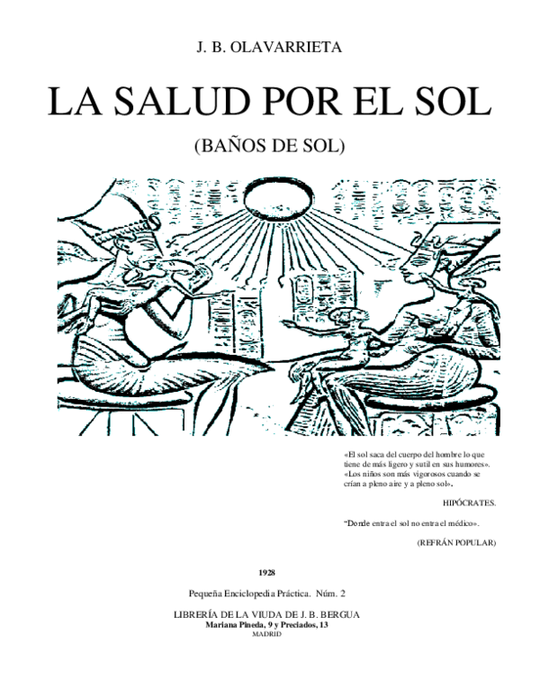 (PDF) La Salud Por El Sol, Baños de Sol
