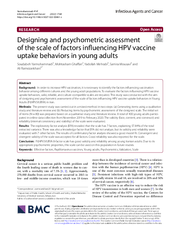 (PDF) Designing and psychometric assessment of the scale of factors ...