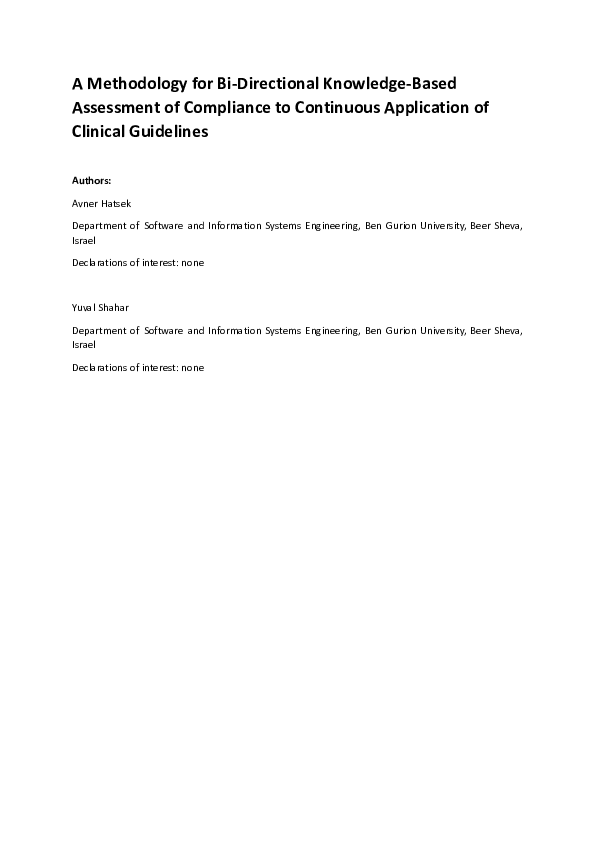 (PDF) A Methodology for Bi-Directional Knowledge-Based Assessment of ...