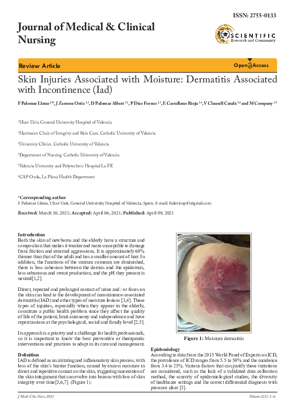 (PDF) Skin Injuries Associated With Moisture: Dermatitis Associated ...