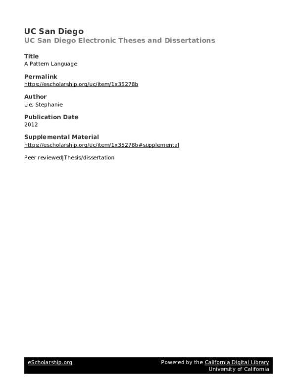 (PDF) A Pattern Language
