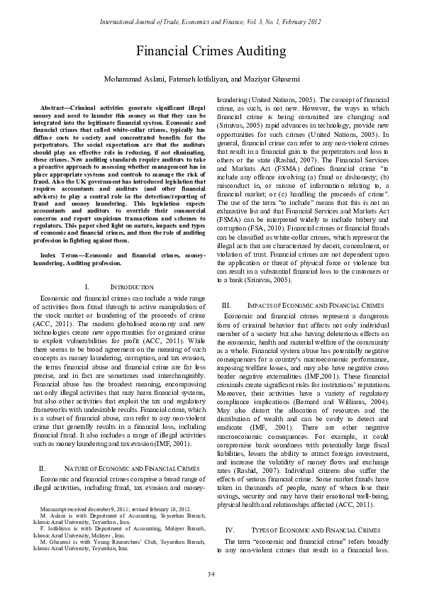 (PDF) Financial Crimes Auditing