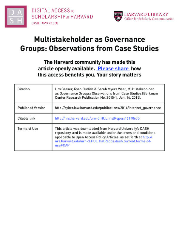 (PDF) Observations from the case studies